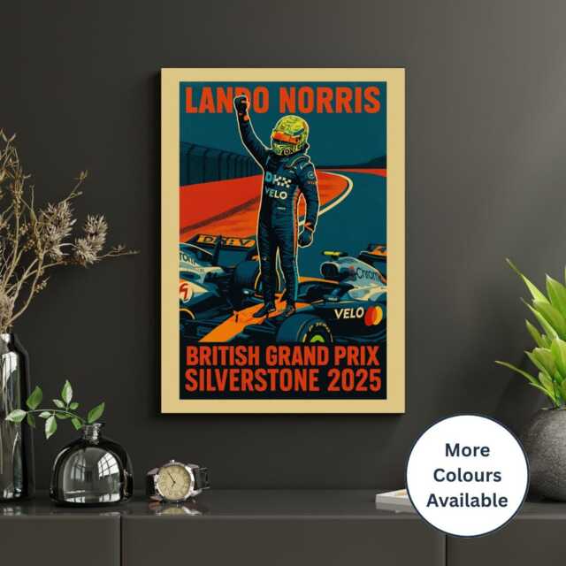 Retro F1 Poster - Lando Norris - British Grand Prix 2025 Vintage ...