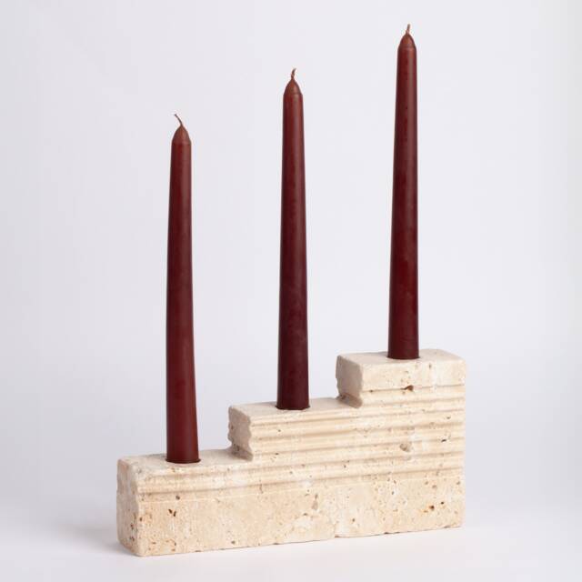 Roman Style Travertine Candlestick Holder Scala by Etsy | ufurnish.com