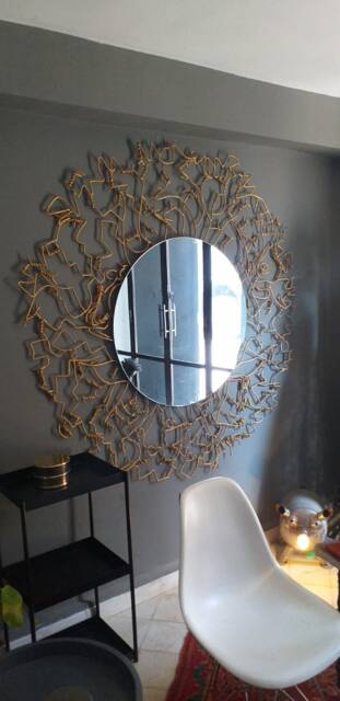 Unique Round Mirror Frame-Mirror - Mirror Frame - Silver Frame ...