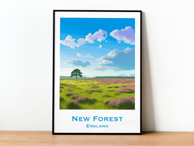 Customisable New Forest National Park Print - Wall Art English ...