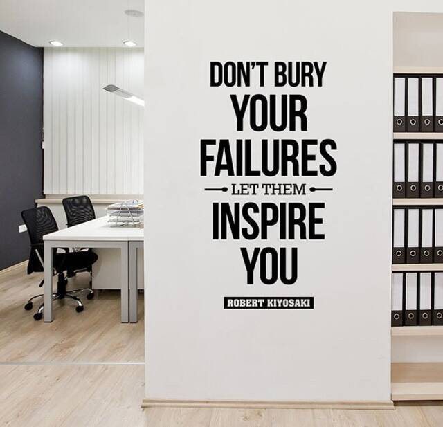 Don't Bury Your Failures Robert Kiyosaki Quote Wall Decal Finance ...