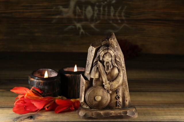 Handmade Tyr Statue Norse God Altar Decor, Ash Wood Carving by Etsy ...