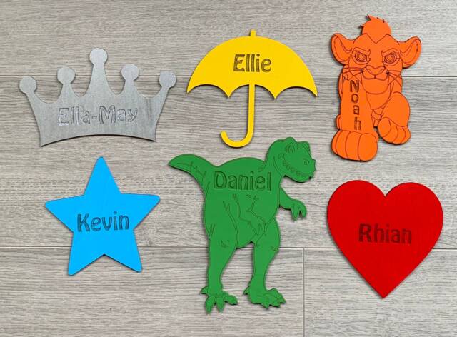 Personalised Wooden Shape Plaques, Door & Wall Art, Words Names by Etsy ...