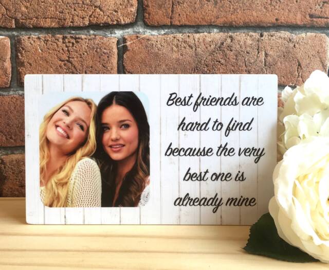 Personalized Friend Gift, Best Birthday Frame, Friendship Wooden Photo ...
