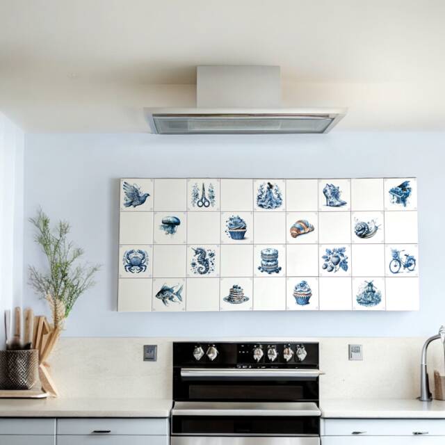 Delft Blue, Blue, Blank Tile, Kitchen Design, Tile Delft Blue Ceramic ...