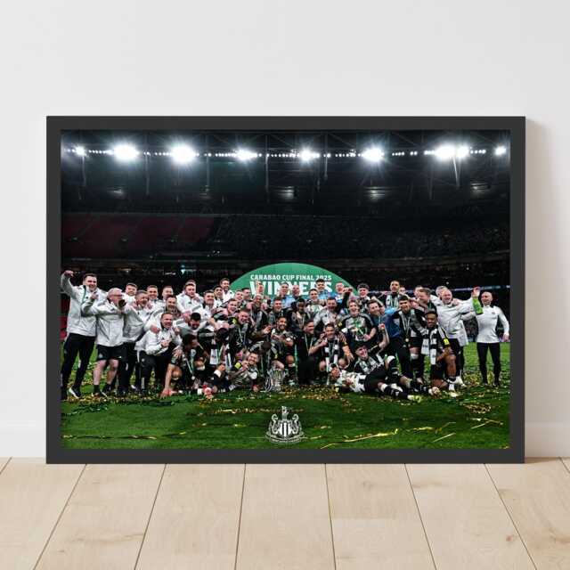 Newcastle United Cup Winners Print - Full Team Celebration Poster by ...