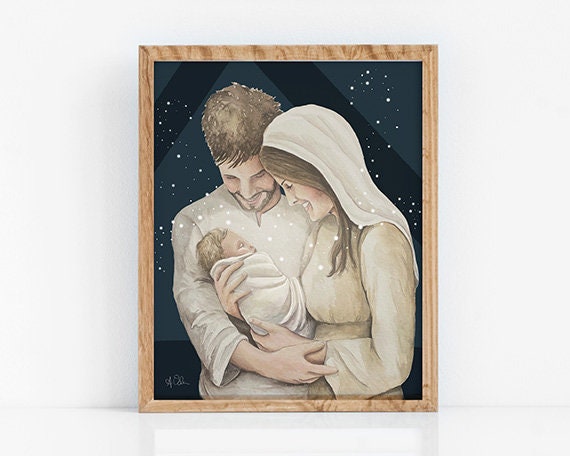 Prince Of Peace Art Print, Christmas Nativity Scene Wall Art, Decor ...