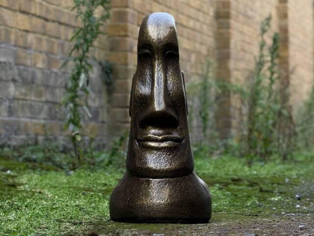 Easter Island Moai Sculpture Large Concrete Face Tiki Garden & Home ...