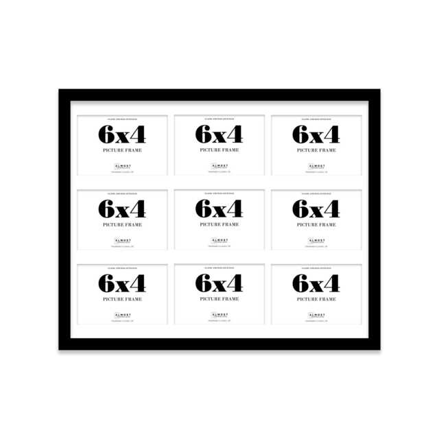 20x16 Inch 9 Opening Photo Collage Frame, Displays & Holds Nine 6x4 ...