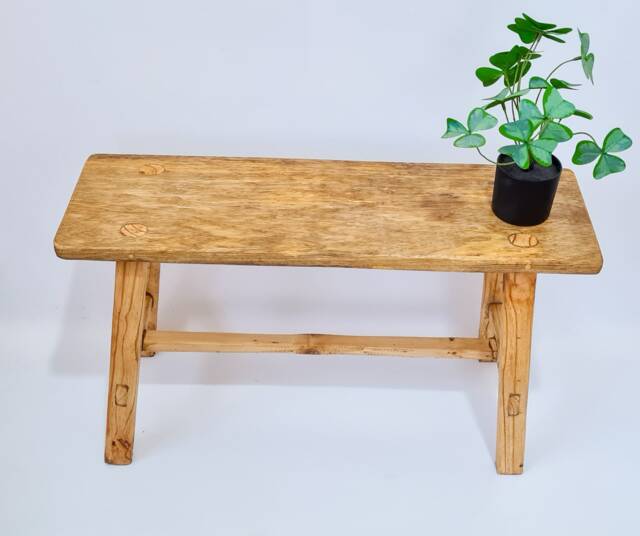 Handmade Ofram Wood Bench, Tropical Wooden Rustic Wooden Bench ...
