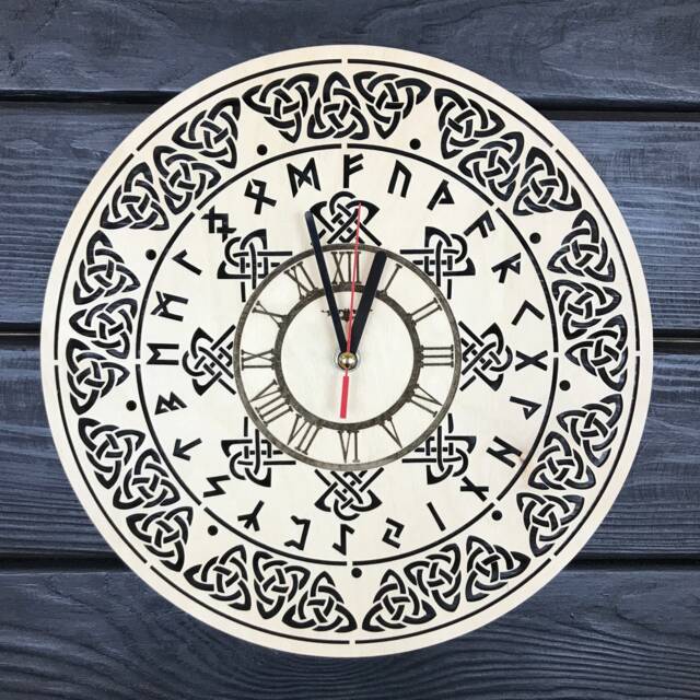 Celtic Symbols Wall Clock Gift For Men Women 5Th Anniversary ...