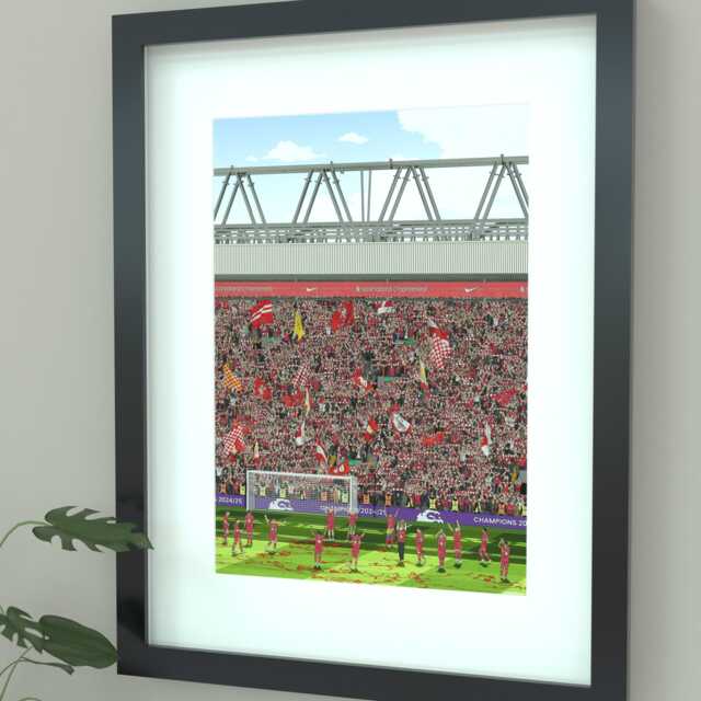 Liverpool Premier League Champions 2024/2025 Victory Illustrated Art ...