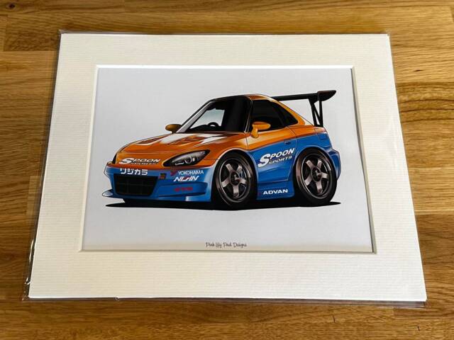 Spoon S2000 Car Cartoon Style Drawing by Etsy | ufurnish.com