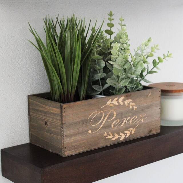 Family Name, Personalized Planter Box, Custom Wood Indoor Planter, Box ...
