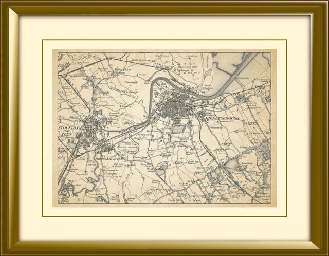 Old Map Of The Environs Middlesbrough, Yorkshire - 1898 by Etsy ...