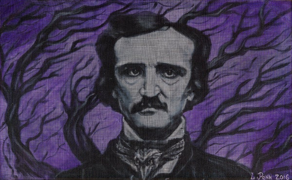 Edgar Allan Poe Archival Print Of Original Painted Screen by Etsy ...