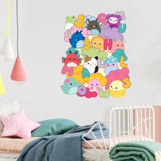 Squishmallows Wall Sticker - Fluffy Cloud Group Decal Art by Etsy ...