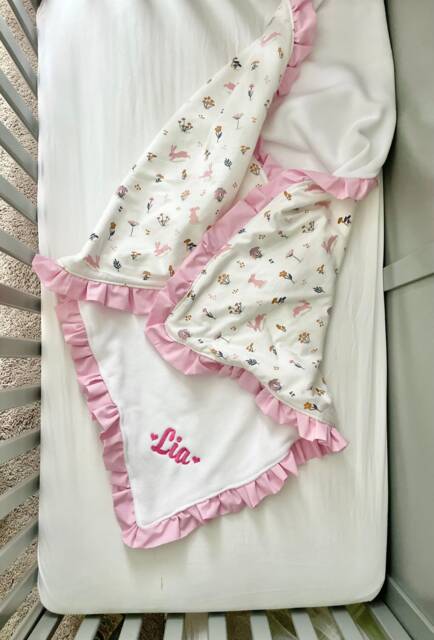 Personalized Ruffle Baby Blanket Flannel, Fleece, Or Minky by Etsy ...