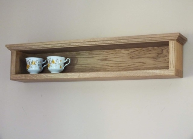 Handmade Oak Wall Shelf Narrow Teacup Display Cabinet by Etsy ...