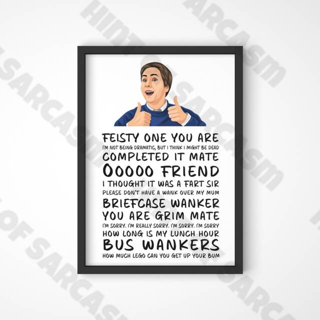 Inbetweeners Inspired A4 Best Quotes Print - Funny Print - Home Decor ...
