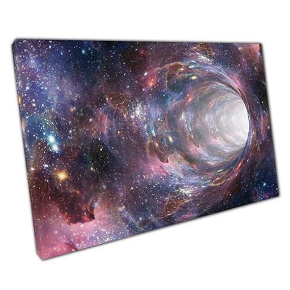 Space Wormhole Canvas Art Ready To Hang For Home Office Decor by Etsy ...