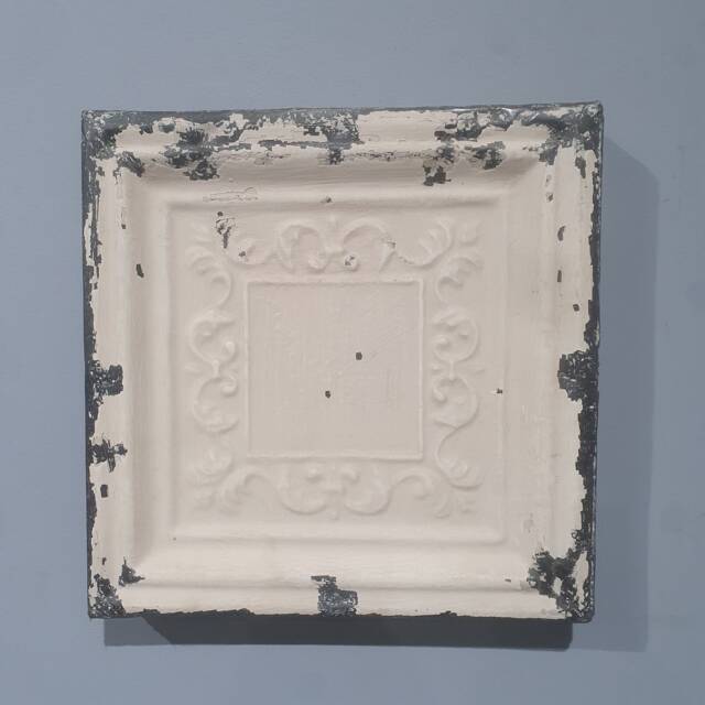 Cream Framed Tin Tile by Etsy | ufurnish.com