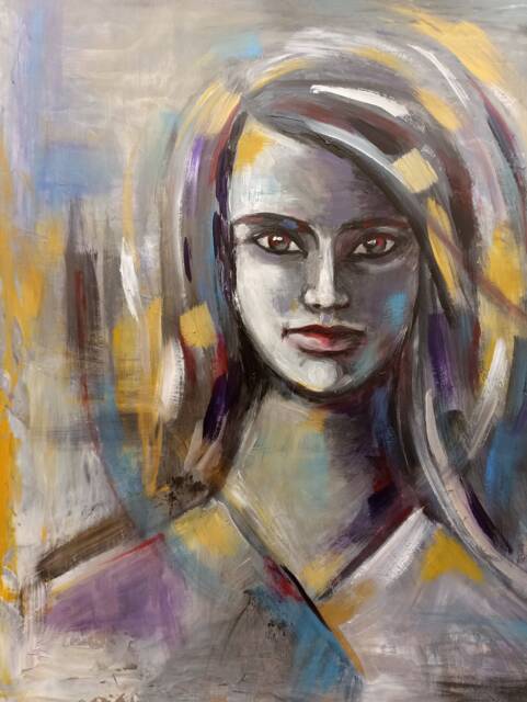 Attitude, Acrylic Painting, Girl Portrait, Modern Painting by Etsy ...