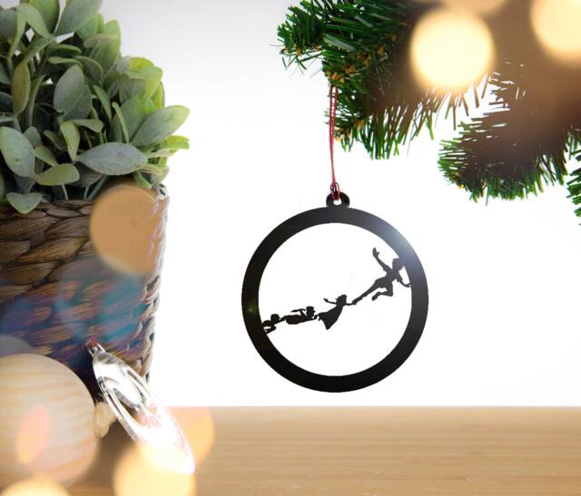 Peter Pan Christmas Tree Decoration, Bauble. Ornament , Dec 3mm Acrylic ...