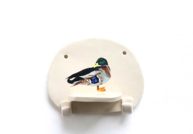 Key Board Tiny Wall Shelf Mallard Duck Altar Shrine Design Cream Beige ...
