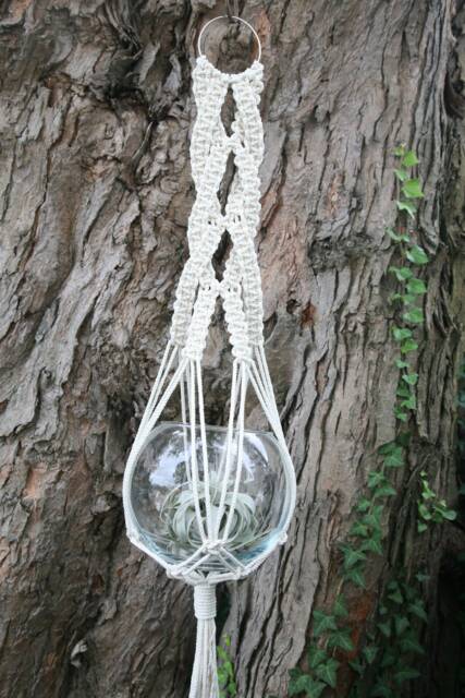 Square Knot Braided Large Macrame Plant Hanger, Modern Macrame, Bespoke ...
