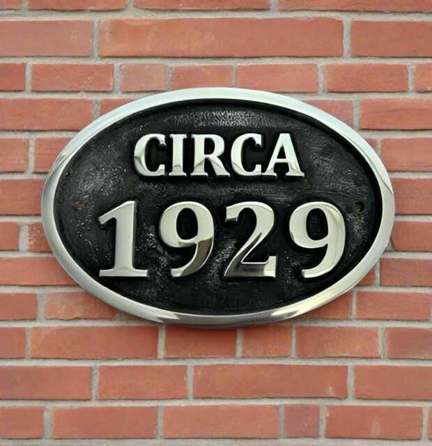 Vintage Style Aluminium Circa Date Plaque - Personalized Home Decor by ...