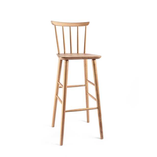 Warminster Barstool - Solid Beech Spindle Back Bar Stool, 80cm Kitchen ...