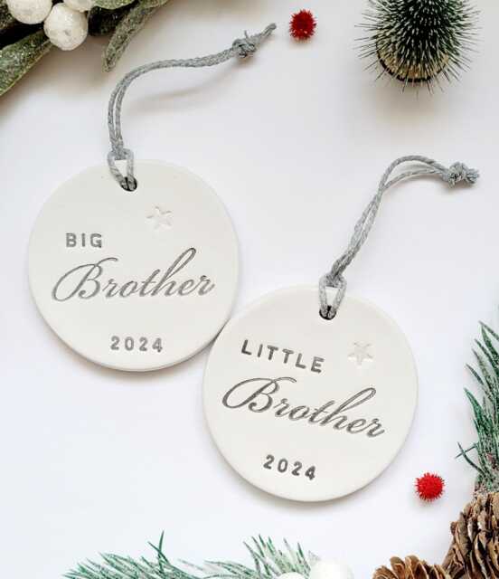 Big Brother Little 2024 Baubles, Brothers Christmas Tree Decoration ...