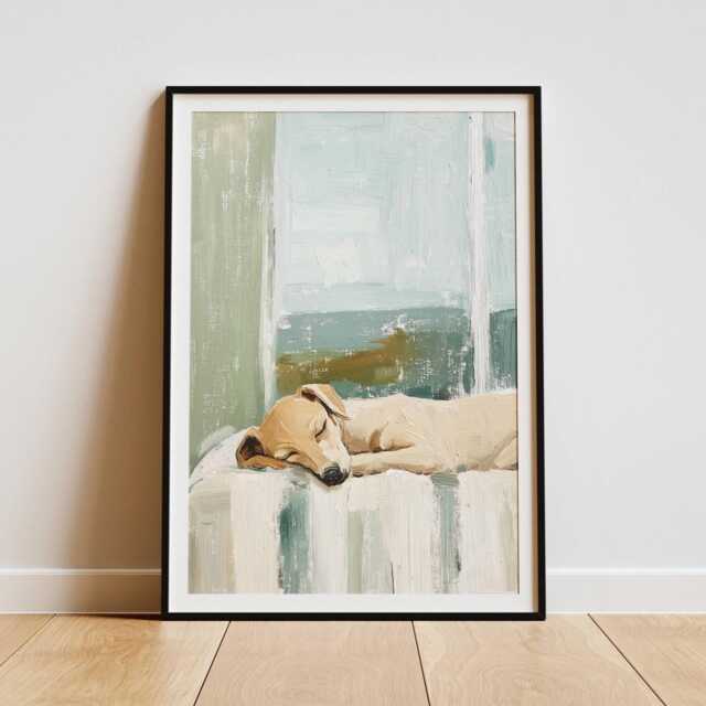 Whippet Wall Art Print - Elegant Dog Poster For Home Decor by Etsy ...
