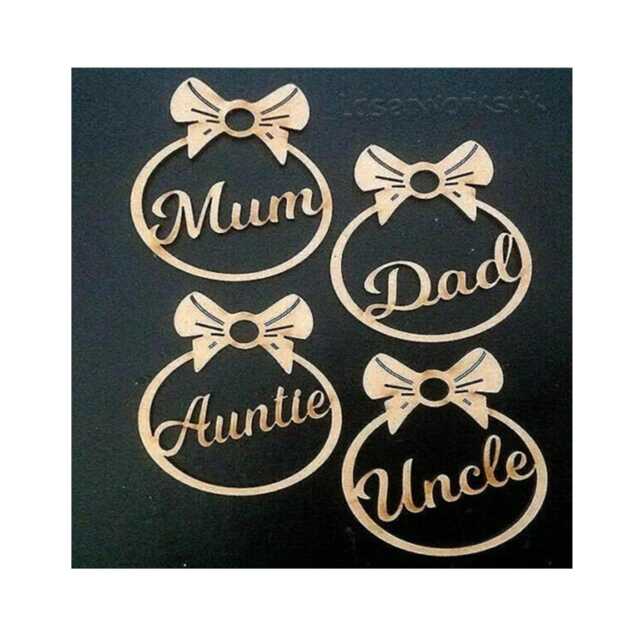 Personalized Christmas Baubles Bow Style Mdf Tree Decoration by Etsy ...