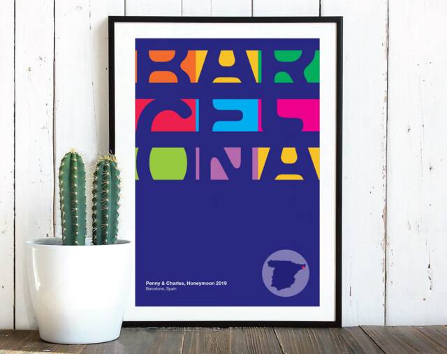 Personalised Location Print, Custom City Destination Wall Decor ...