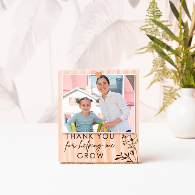 Teacher Appreciation Frame, Wood Engraved Gift, Picture Class Photo ...