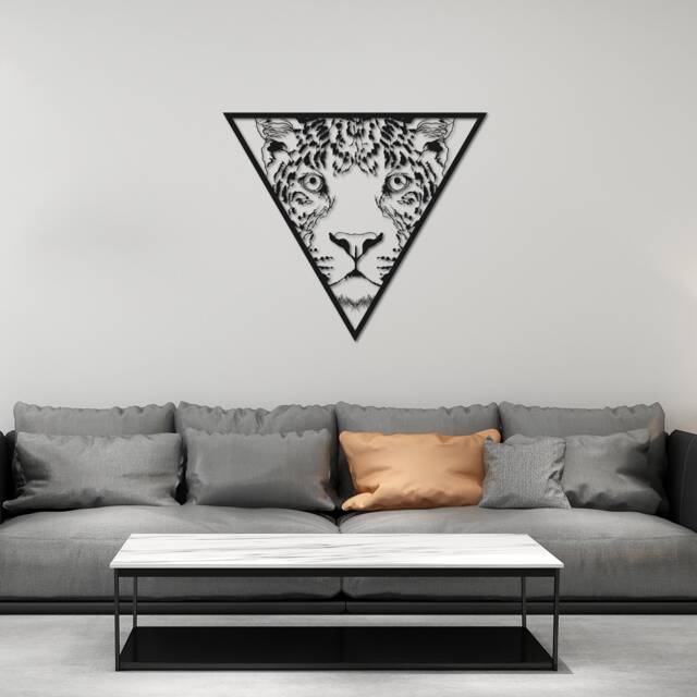 Metal Leopard Wall Decor, Head Art, Large Animal Sculpture, Artwork ...