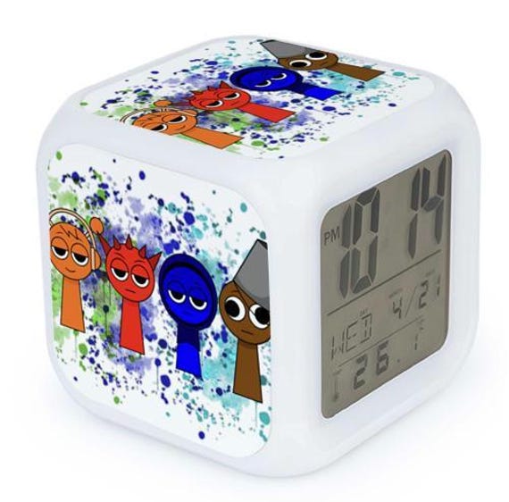 Gaming Blox - Sprunki, Designed Led Light Up Clock- Clocks Can Be ...