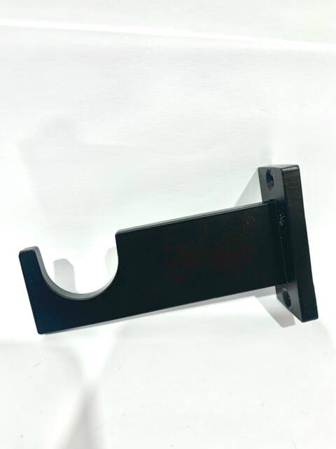 Set Of 2 Modern Metal Curtain Brackets Matte Black Bracket Wrought Iron ...