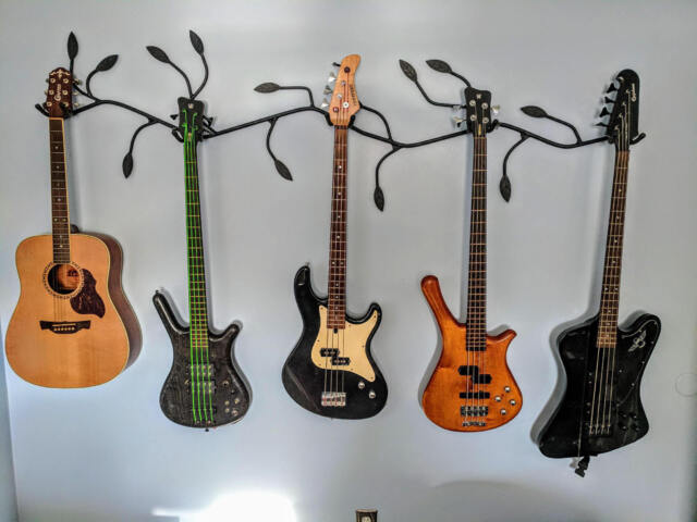 Custom Order 5 Guitar Rack With Hops Leaves . Full Size Holder, Musical ...