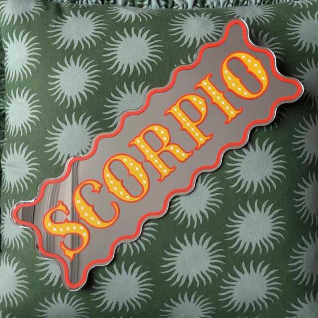 Zodiac Mirror Sign, Scorpio Mirror, Astrology Star Sign Birhtday Gift ...