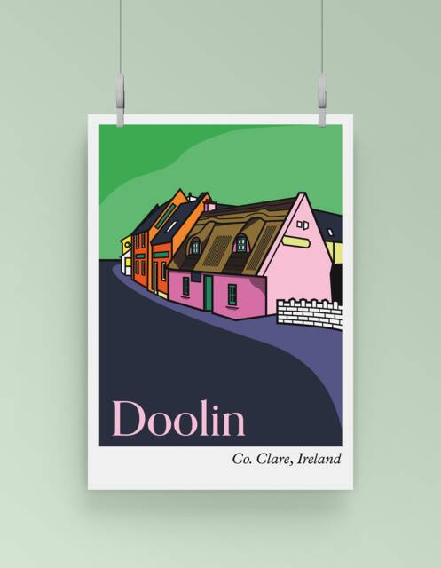 Doolin County Clare Ireland A3/A4 Art Print Gift Of Irish Village by ...