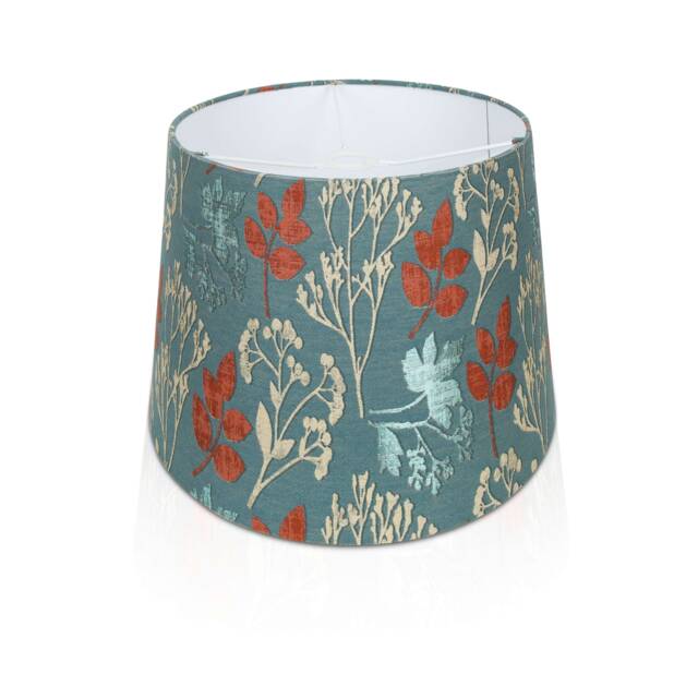 Prestigious Elliot Teal & Burnt Orange Tree - Peacock Empire Lampshade ...
