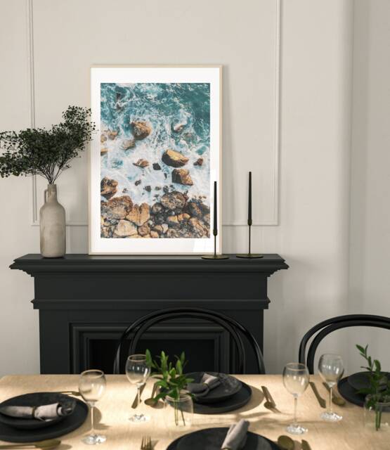 Neutral Beach Print , Ocean Poster, Contemporary Art Wall Home Decor ...