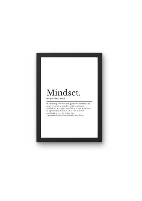 Mindset Definition Inspirational Office Wall Art Decor Print - Quotes ...