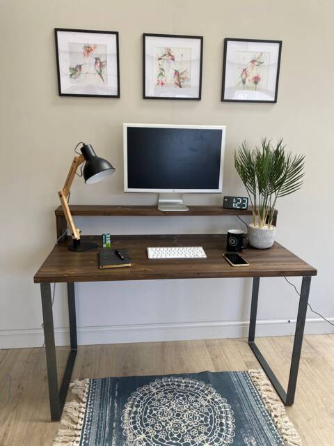 Solid Wood Desk Scandinavian Writing Desk, Hand Crafted by Etsy ...