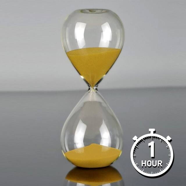 Gold 60 Minutes Sandglass Sand Timer, 1 Hour Timer Gift For Woman ...
