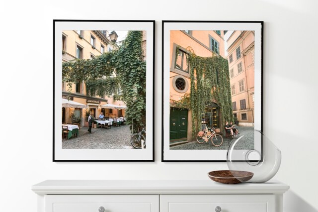 Rome Wall Art, Italy Set Of 2 Posters, Framed Italian Architecture ...
