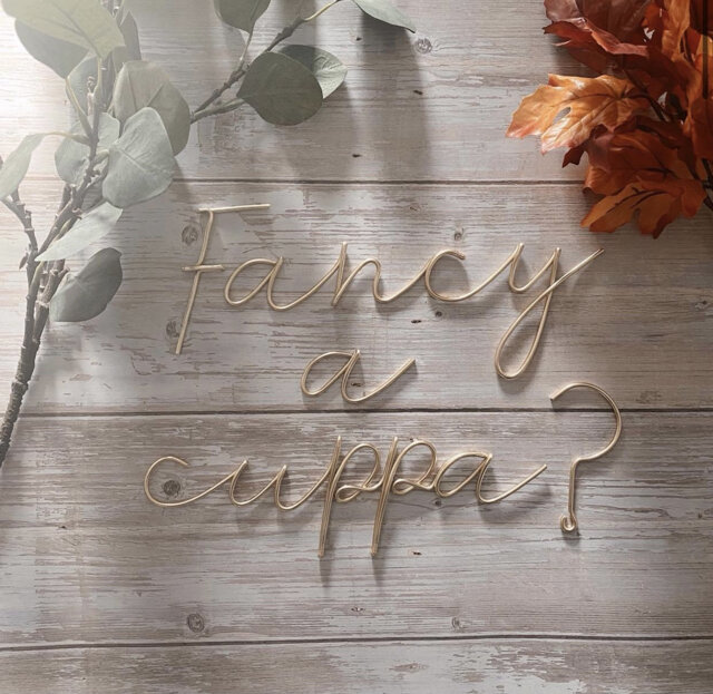 Wire Wall Art Fancy A Cuppa Kitchen Sign by Etsy | ufurnish.com